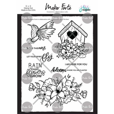Maker Forte Clear Stamps By Jess Francisco 6"X8" - Bless This Nest* | eBay