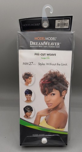 Model Model DreamWeaver 100% Human Hair MM27 PCS Color 1 Pre- Cut Weave ...