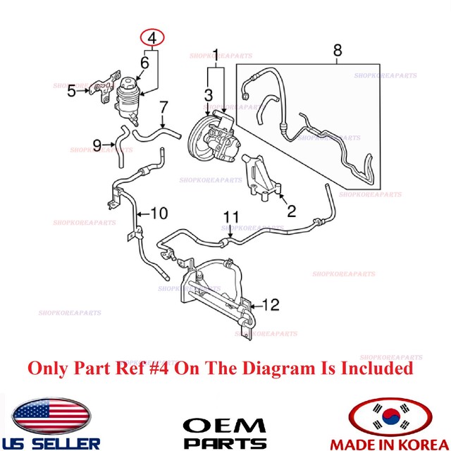 Genuine OEM Power Steering Reservoir for Kia 571502E000 for sale online ...