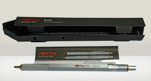 rOtring 800 2.0mm 2mm Silver Lead Holder Drafting Pencil with Original ...