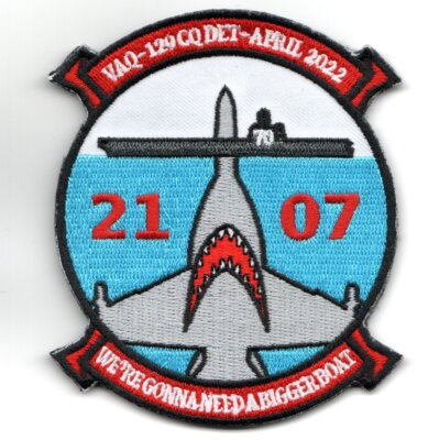 4" VAQ-129 Q DET JAWS HOOK & LOOP EMBROIDERED PATCH | eBay