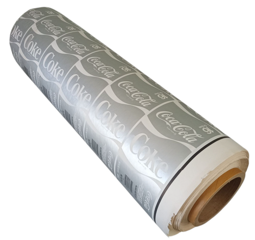 COCA-COLA Factory Roll 16 oz. Coke Bottle Uncut VERY RARE SILVER ...