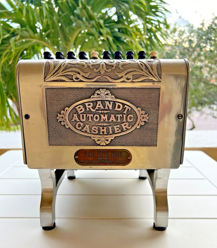 Antique BRANDT Automatic Cashier Coin Change Machine. Vintage 1920's | eBay
