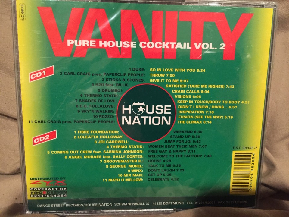 BRAND NEW Vanity: Pure House Cocktail Vol. 2 (2 CD set, Dance Street ...