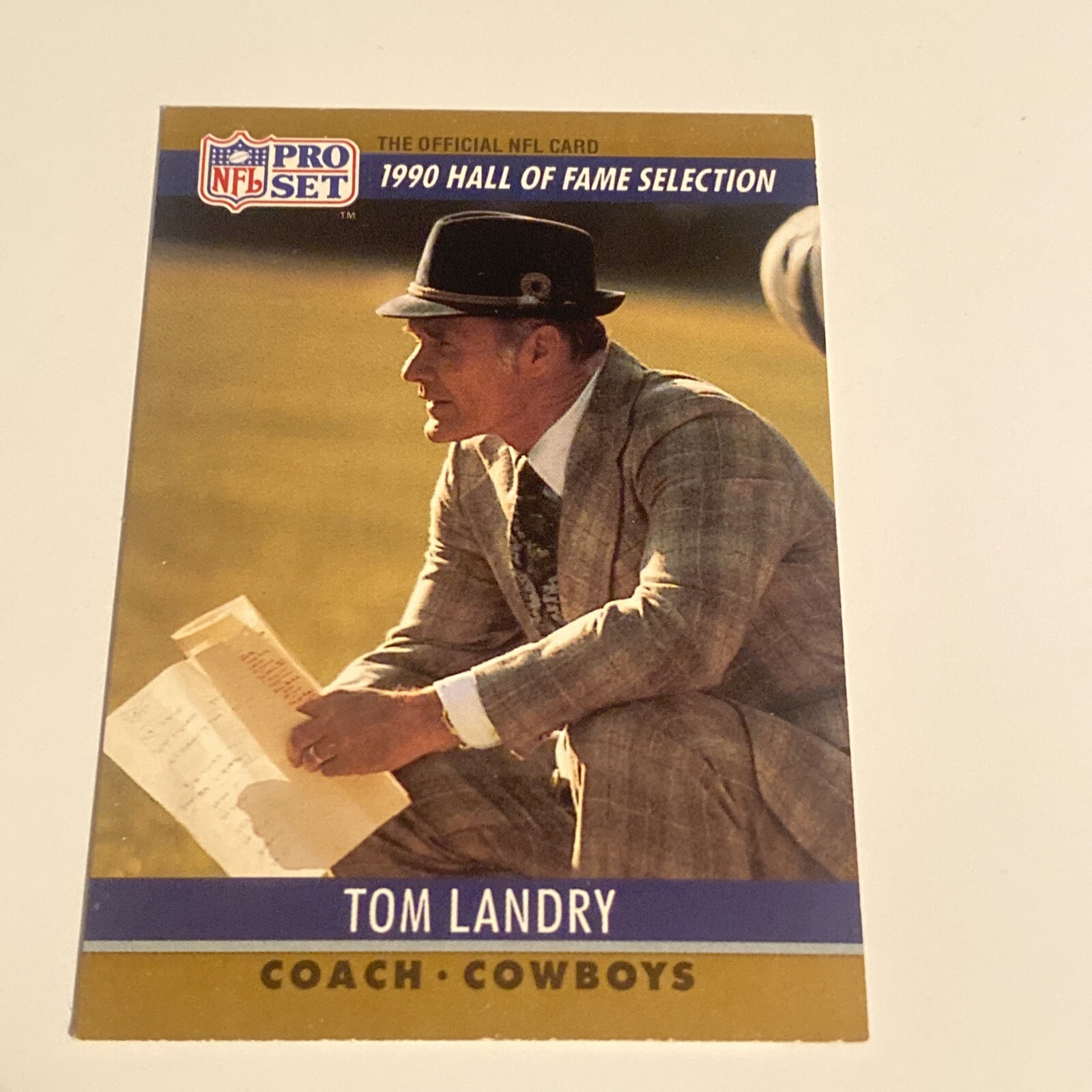 TOM LANDRY COWBOYS COACH 1990 PRO SET HOF SELECTION #28 | eBay