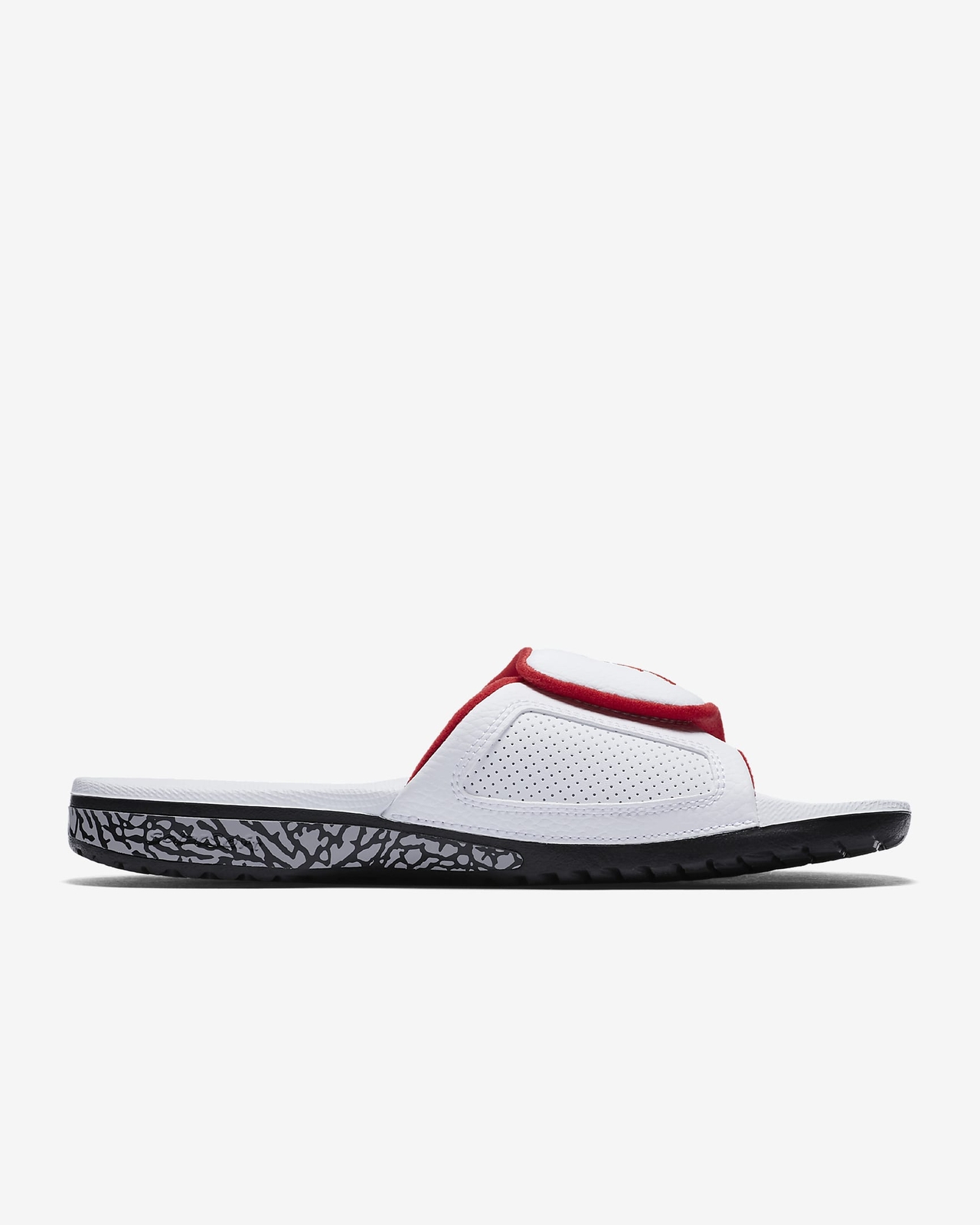 Nike Air Jordan Hydro 3 Retro Slides White Cement Grey Red 854556-103 ...