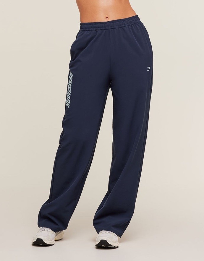 GYMSHARK Woven Track Straight Leg Pant in Blue - Size Small | eBay
