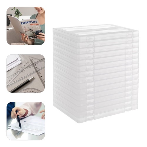 15 PCS Rectangular Document Organizer Boxes File Box Paper Storage Box ...
