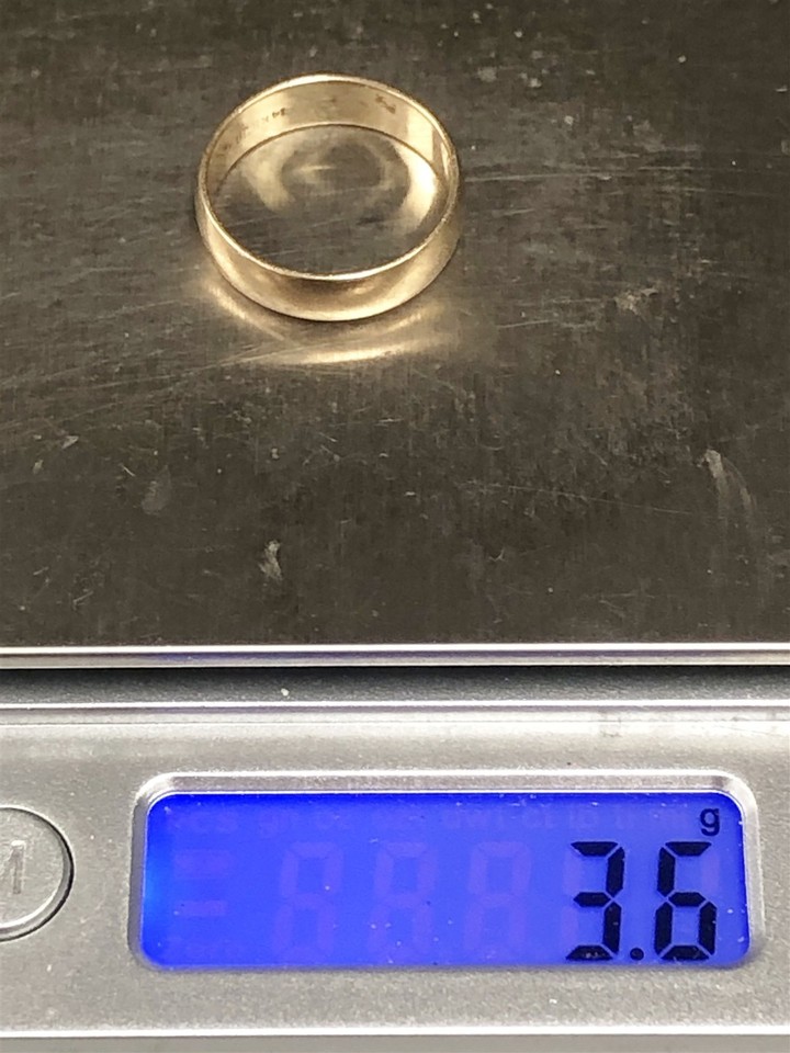 14K SOLID GOLD WEDDING BAND RING WEIGHS 3.6 GRAMS LOT #66 | eBay