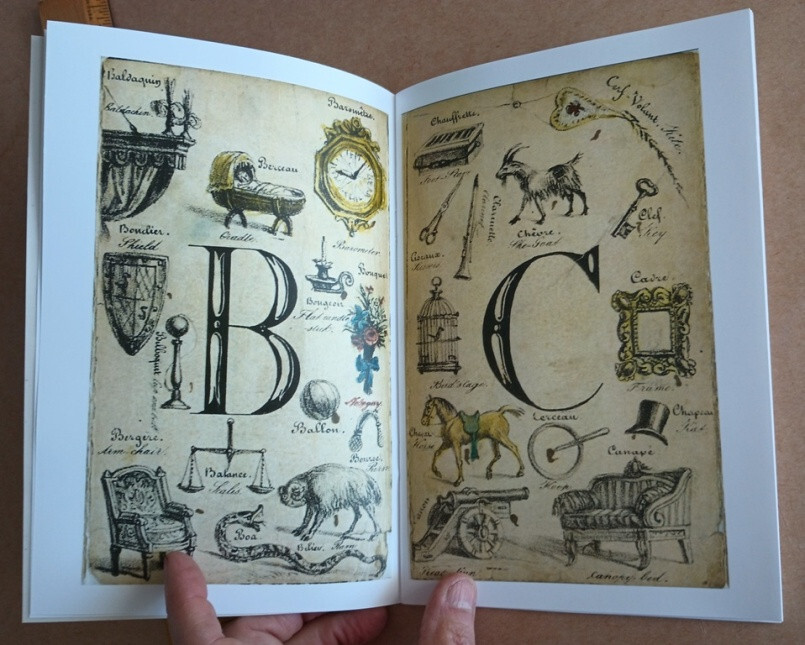 Alphabet Universel Anglais et Français (1830) Children's A B C French ...