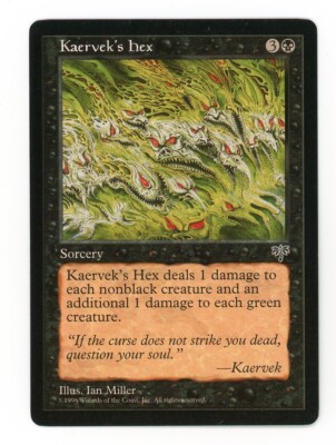 Magic the Gathering Mirage Kaervek's Hex MTG Black NM 1996 | eBay