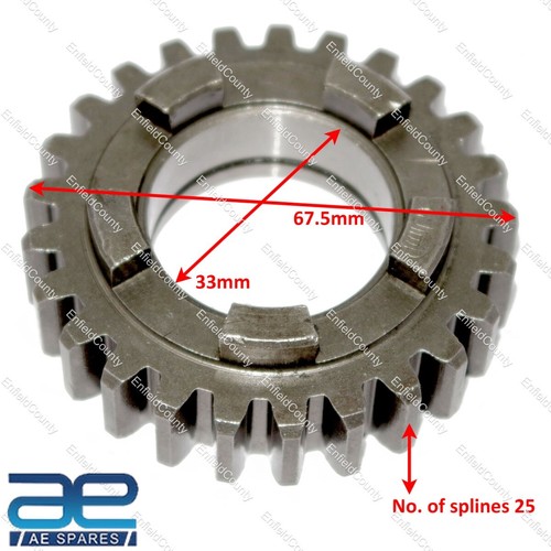For Royal Enfield Main Shaft Low Gear Pinion 25 Teeth 111070 S2u | eBay