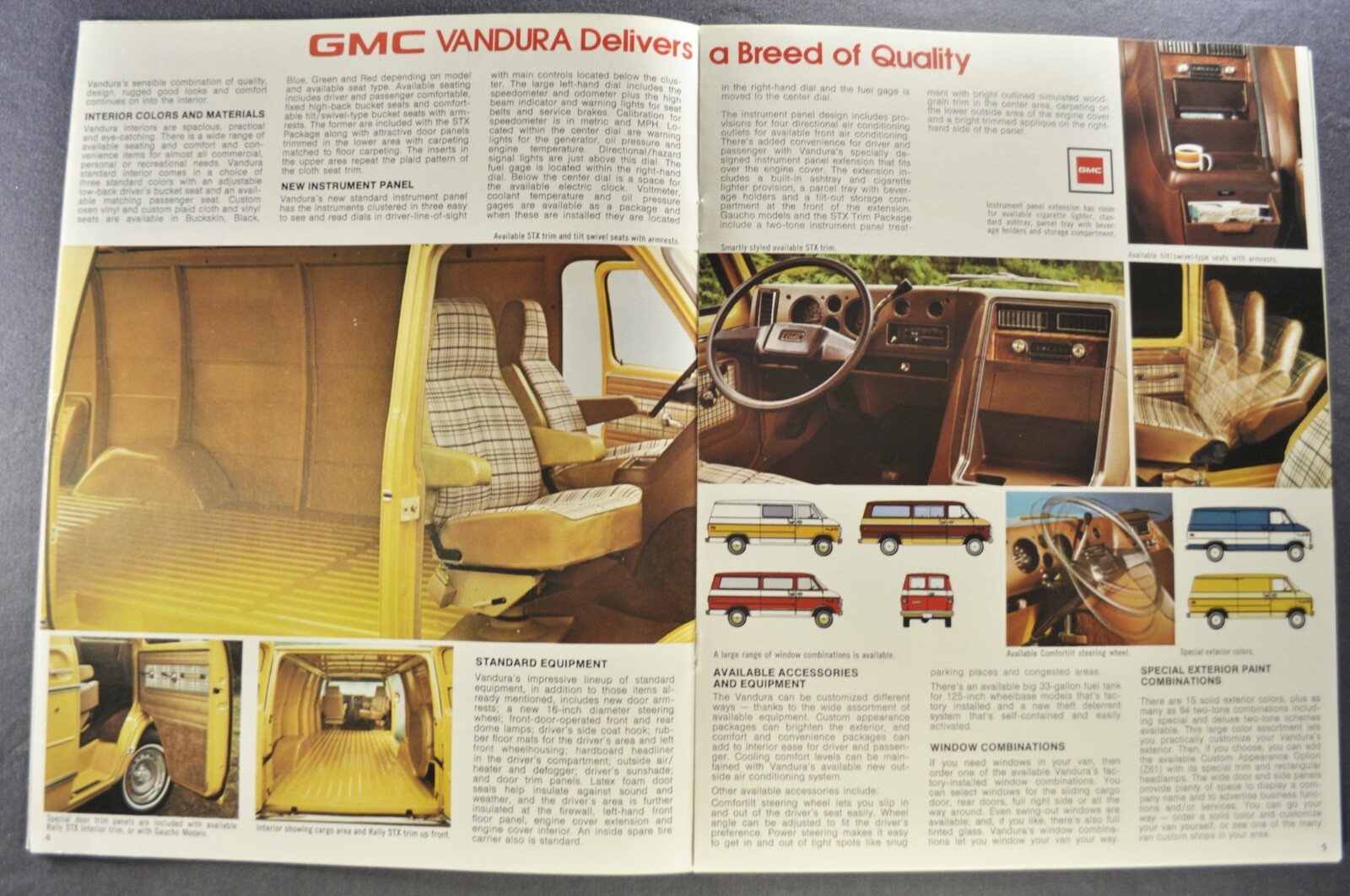 1978 GMC Van Truck Brochure Vandura Rally STX 3500 Gypsy Gaucho ...