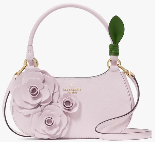 Kate Spade Flora Rose Shoulder Bag Light Lilac Leather KK970 NWT $429 ...