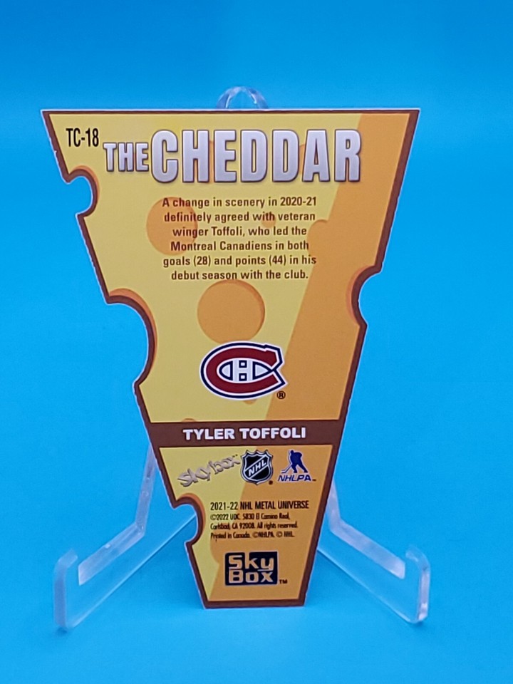 Tyler Toffoli 2021-22 Metal Universe #TC-18 The Cheddar Insert ...