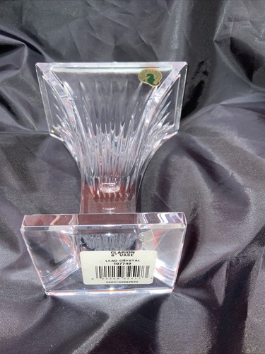 Waterford Crystal Clarion Flower Vase 107749 Retired 6” Tall | eBay