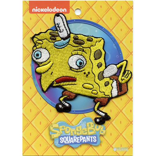 SpongeBob SquarePants Sponge Mock Embroidered Iron On Patch | eBay