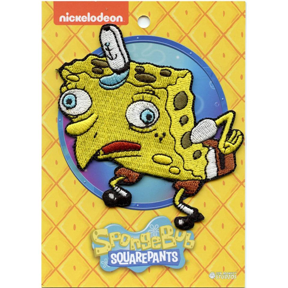 SpongeBob SquarePants Sponge Mock Embroidered Iron On Patch | eBay