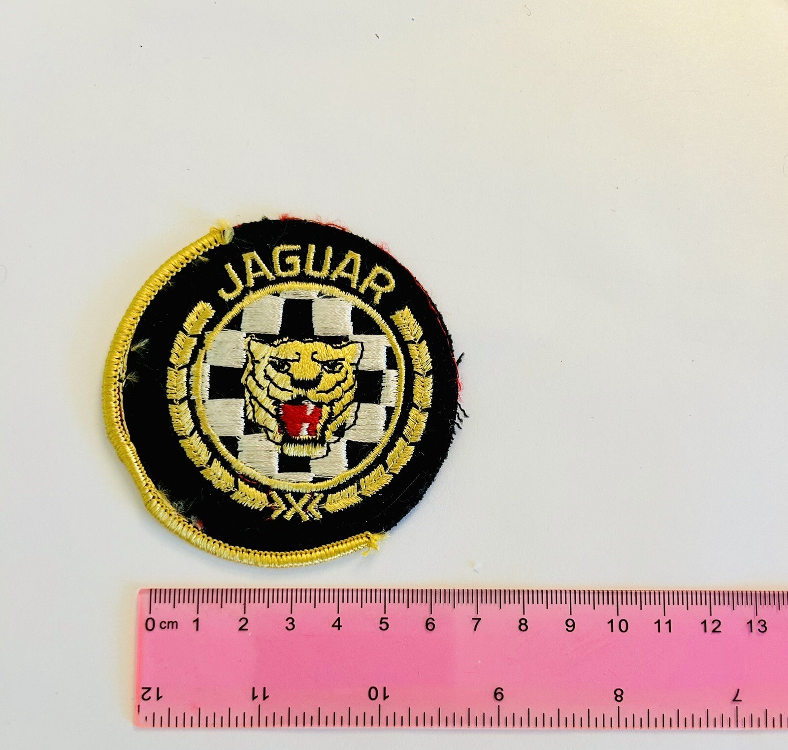 Vintage JAGUAR CLASSIC YELLOW & BLACK EMBROIDERED IRON ON PATCHES 3 ...
