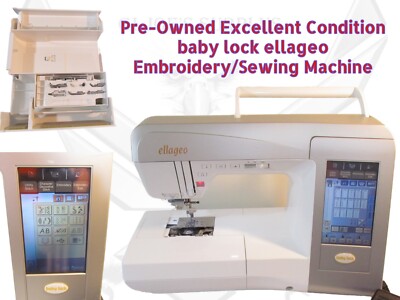 Pre-Owned Ex Condition Baby Lock Ellageo BLL Embroidery Sewing Machine ...