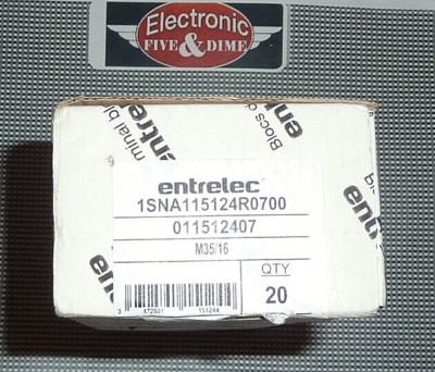 Entrelec 1SNA115116R0700 M4/6 5116 Gray Terminal Block 4mm 800V LOT OF ...