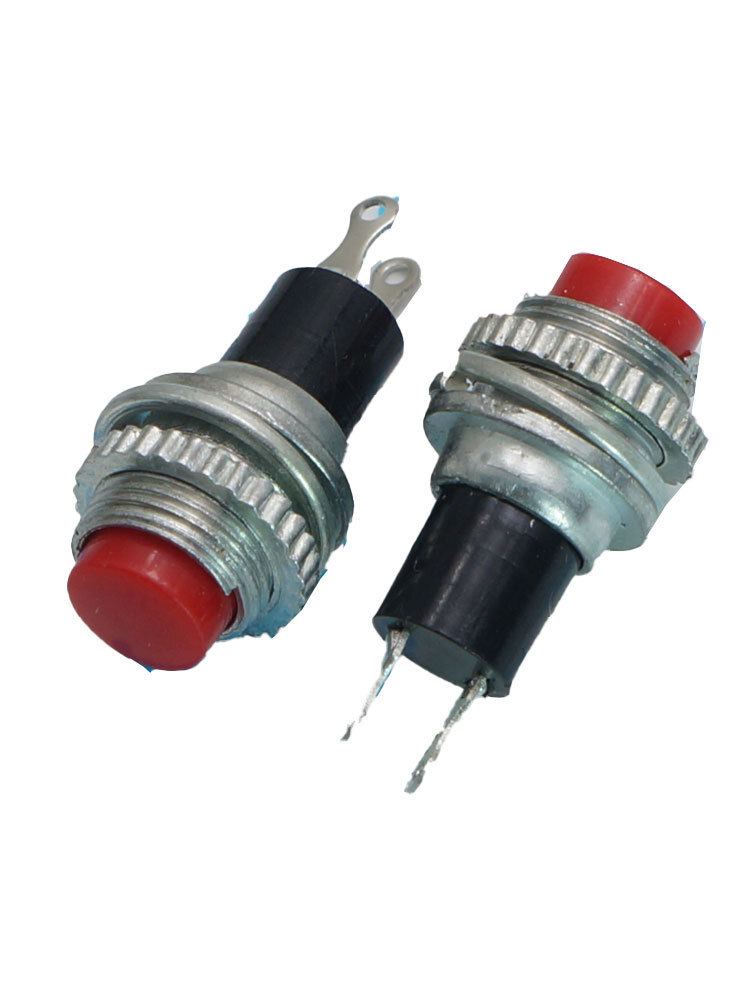 10PCS Small Momentary Ph Button Switch 10mm Red Non Locking Switches DS ...