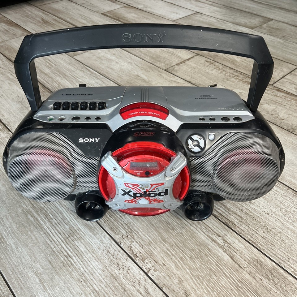 Sony Xplod CFD-G505 Boombox CD Radio Cassette-Corder Big Bass Tested ...