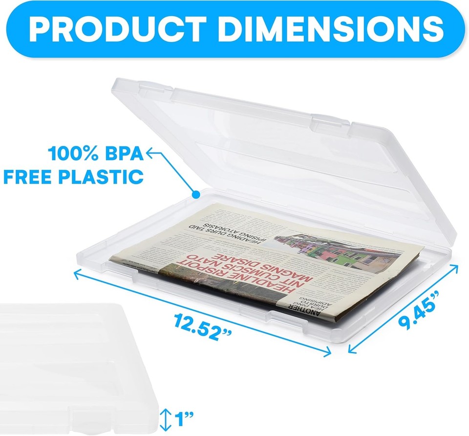 JTJ Sourcing Plastic Storage Box A4 Paper Document Magazine Paper ...