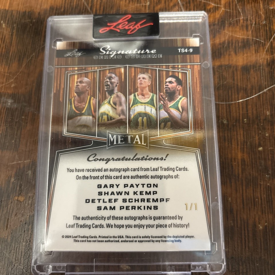 2024 Leaf Metal Seattle SuperSonics 1/1 (GOLD) 4 Autographs!!! | eBay
