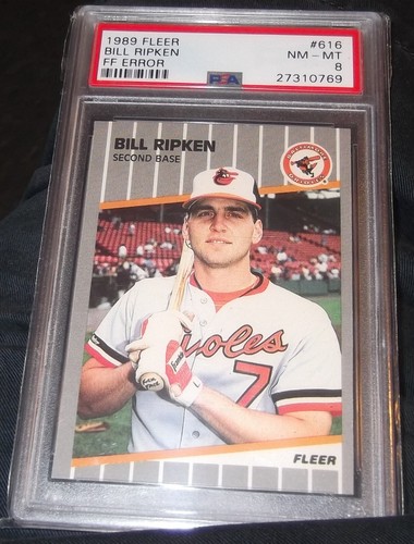 BILLY RIPKEN 1989 Fleer #616 FF Error Card RC Rookie GEM MINT PSA 8 | eBay