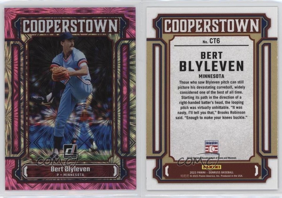 2023 Panini Donruss Cooperstown Pink Fireworks Bert Blyleven #CT6 HOF ...