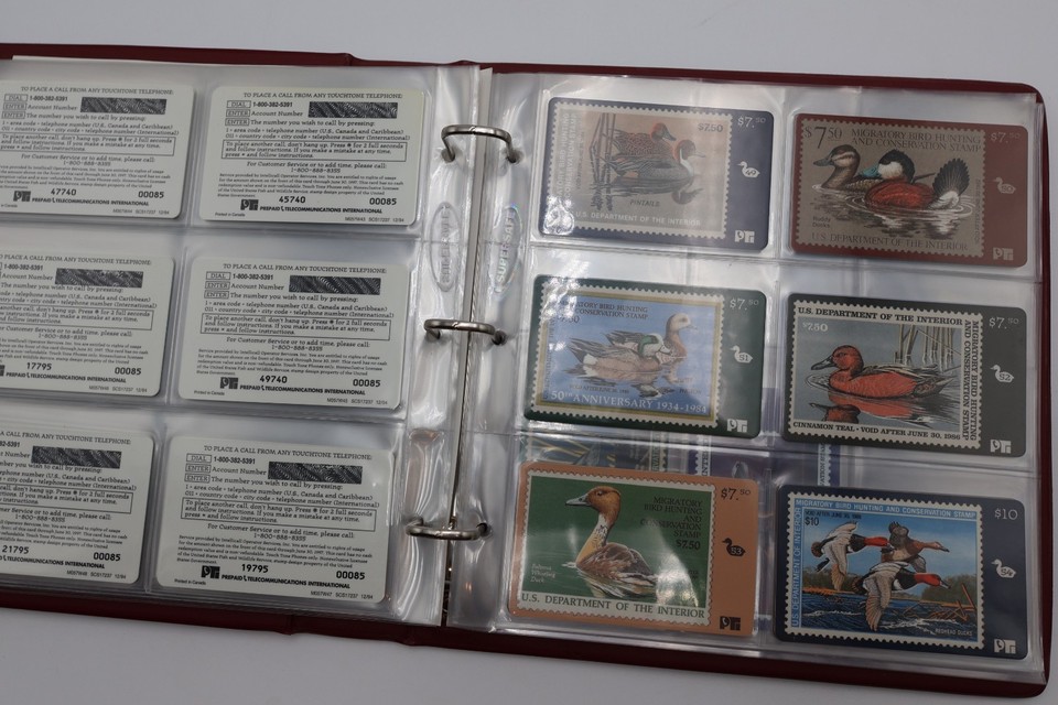 US Duck Stamp Phone 62 card set Prepaid International unused album ...