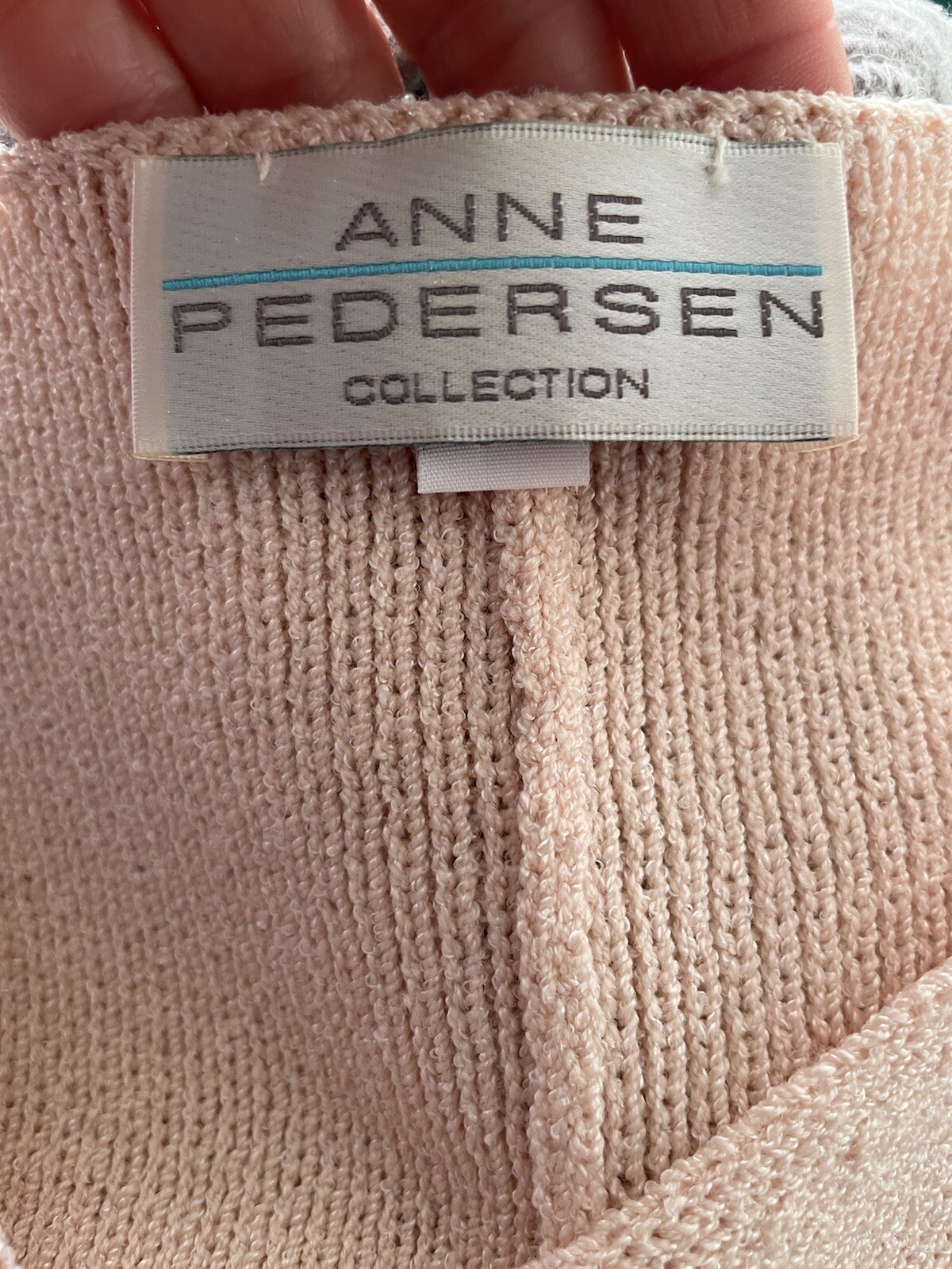 Anne Pedersen Collection Women's Size 2 75% Wool Knit Peach Cardigan ...