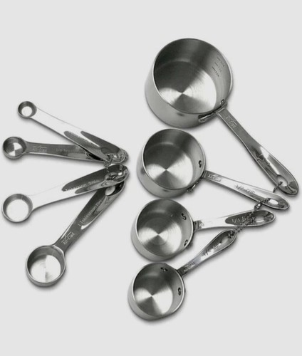 New ALL-CLAD Stainless Steel Standard Size 4 Piece Measuring Cups & 4 ...