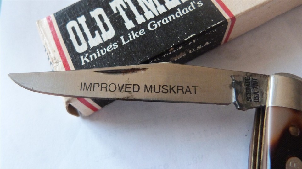 Schrade USA Number 77OT Small Game 2 blade New in Box Improved Muskrat ...