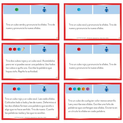 Spanish Direct Syllable Task Cards Tarjetas de Trabajo S?labas directas ...