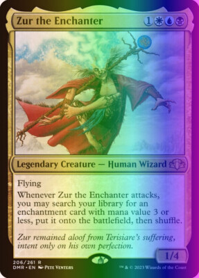MTG Magic the Gathering Zur the Enchanter (206/520) Dominaria ...