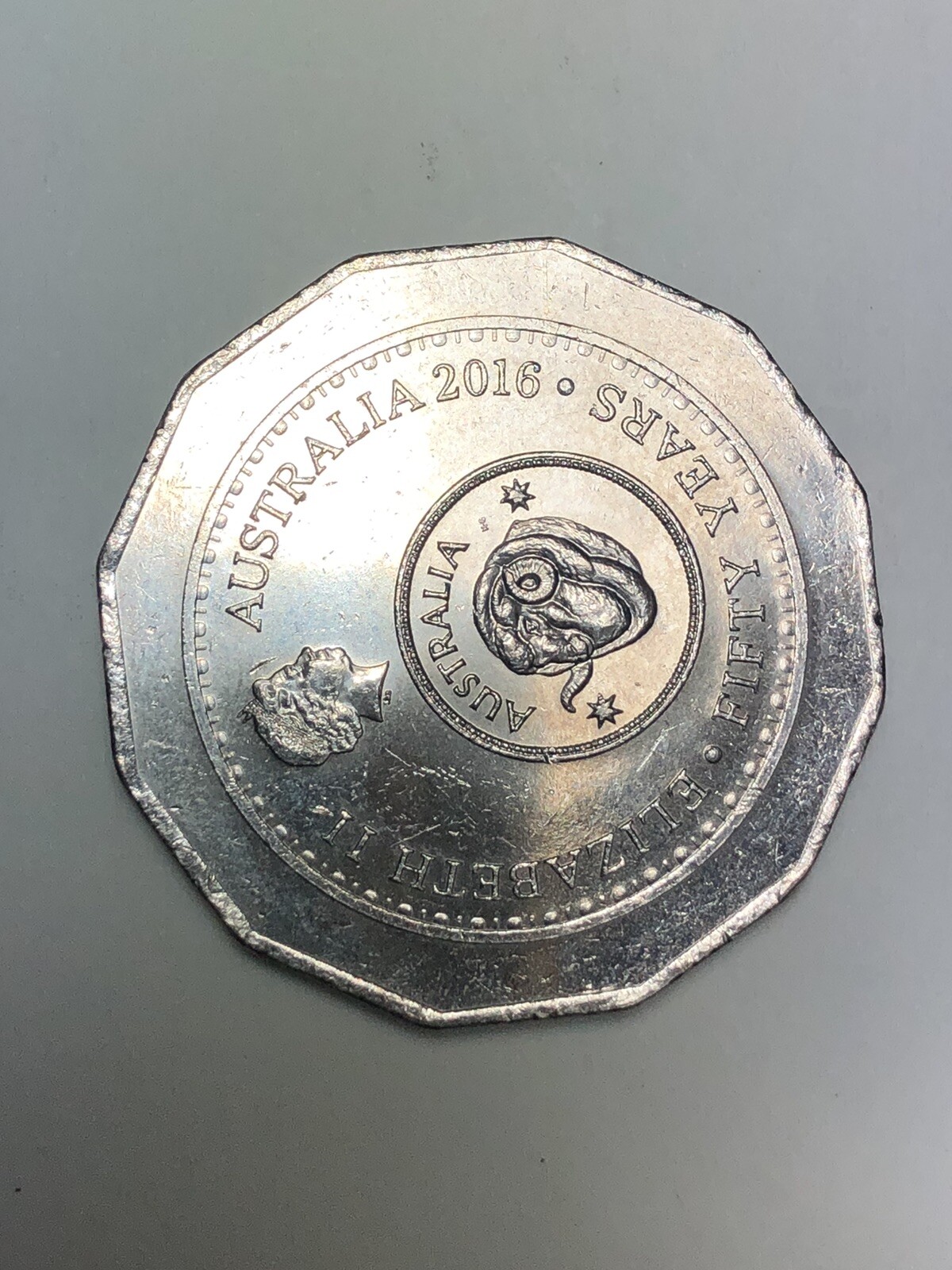 1 X 2016 AUSTRALIAN 50 CENT ***50 YEARS CURRENCY CHANGEOVER COIN*** LOW ...