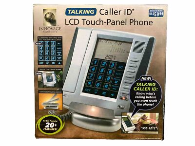 2006 Innovage Phone Talking Caller ID LCD Touch Panel Land Line Silver ...