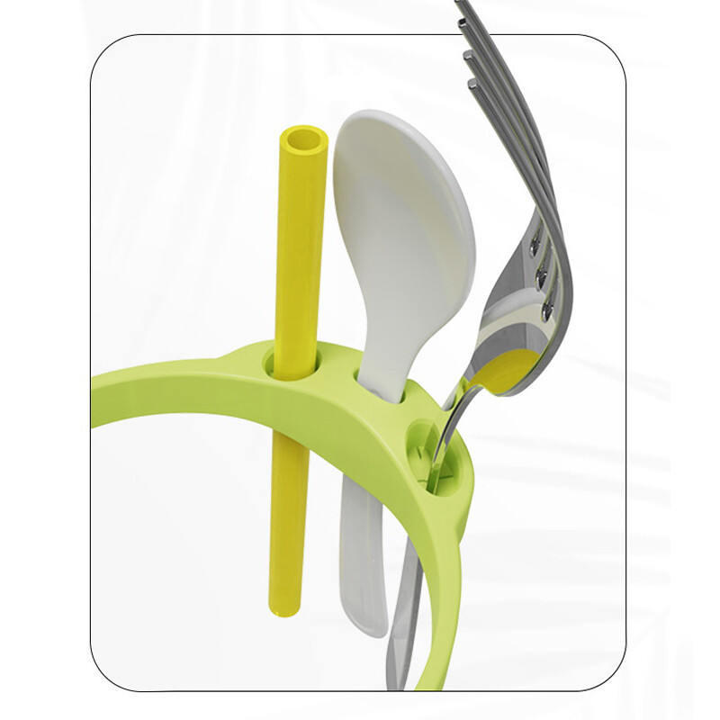 Jar Spoon Holder Attachment Silicone Spoon & Straw Holder Adjustable ...