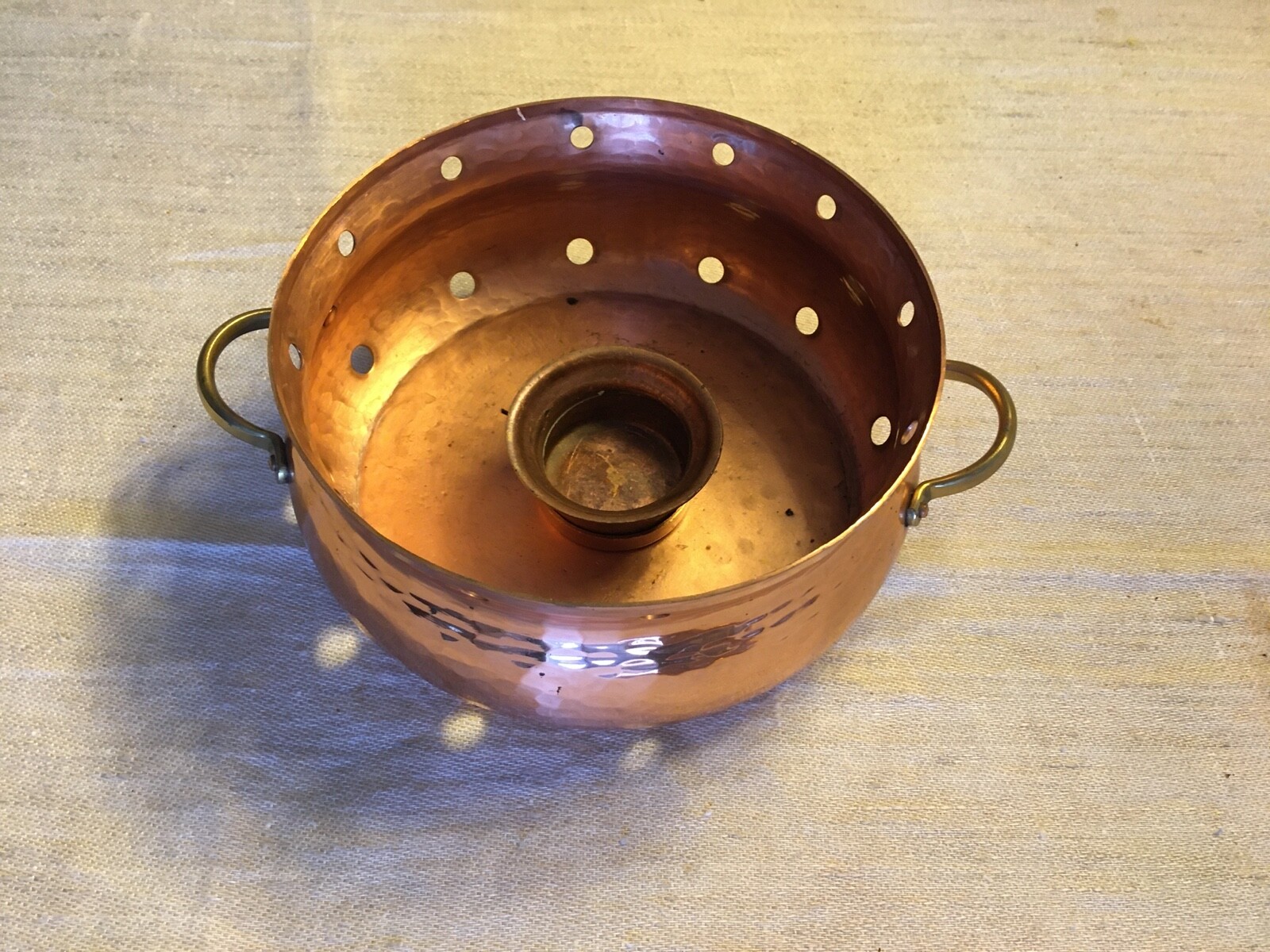 ZINT Handarbeit Teeservice mit Stövchen, Kupfer Hammerschlag 50er ...