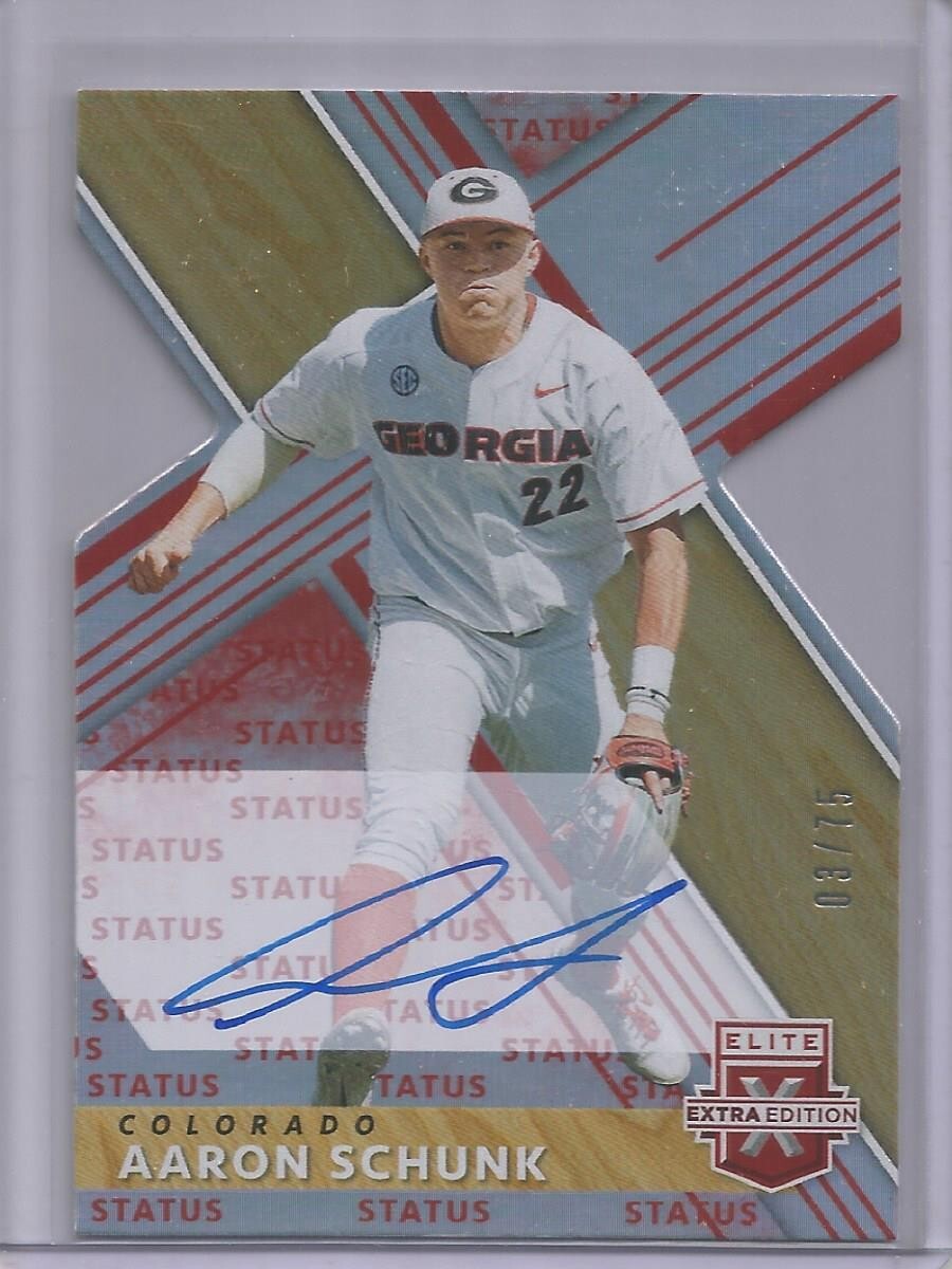 Aaron Schunk 2019 Panini Elite Extra Edition Status Autograph #03/75 | eBay
