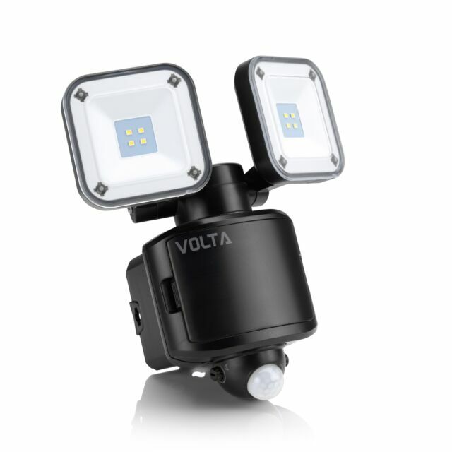 Auraglow Twin LED PIR Sensor Battery Powered Outdoor Flood Security ...