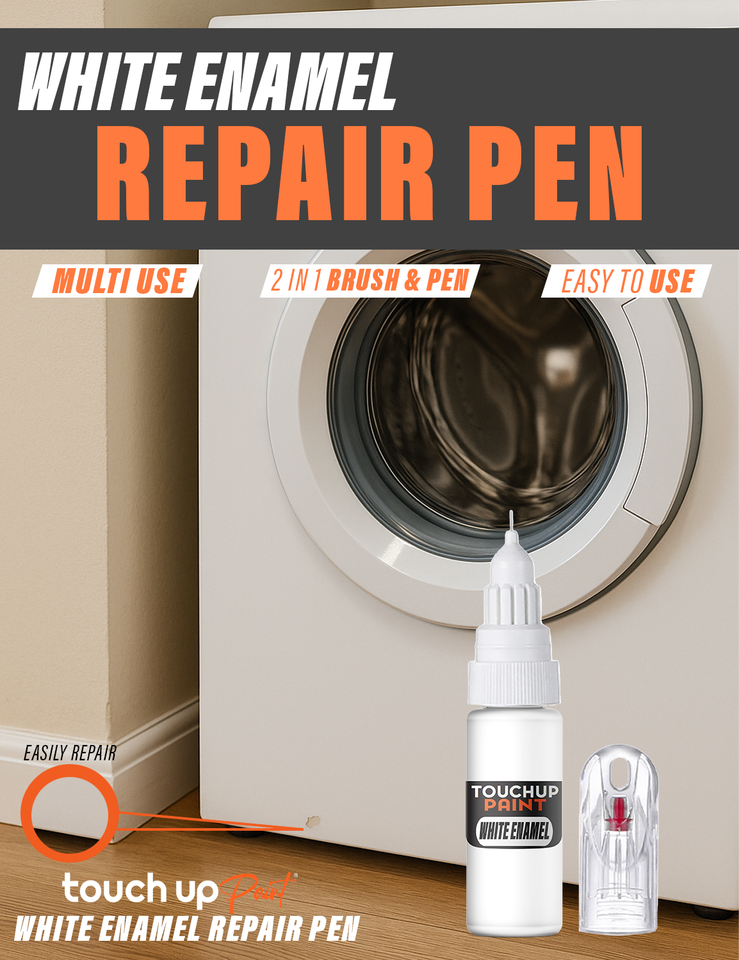 White Enamel Touch Up Paint 20ml For Bath Fridge Sink Washing Machine ...