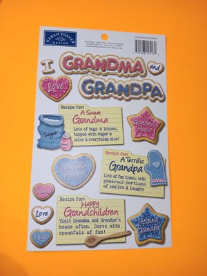 Karen Foster Design Grandma Grandpa Scrapbook Stickers Sheet Recipe ...