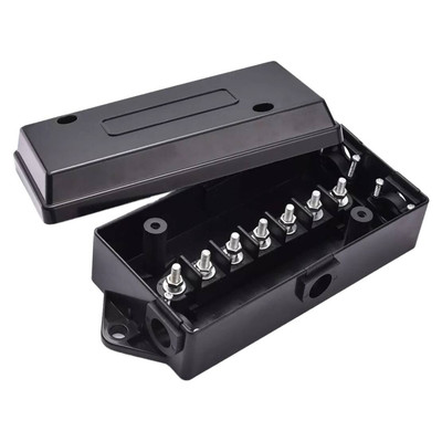 7 Way Trailer Wire Cord Junction Box, Color Coded Truck Weatherproof ...