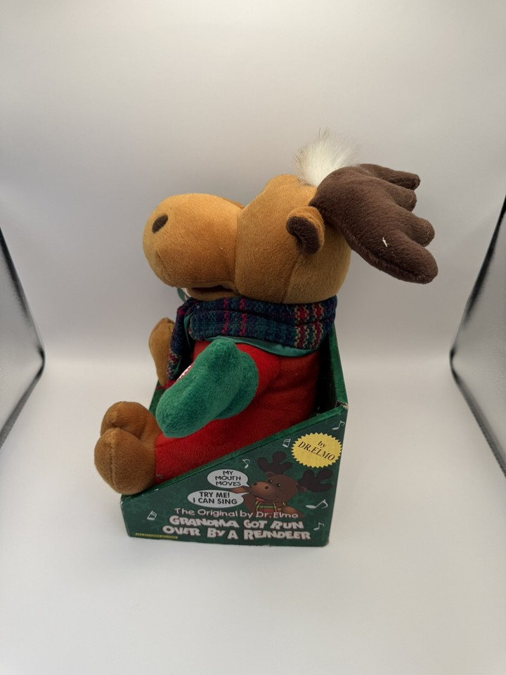 DanDee Dr. Elmo 11" Plush Moose Sings Grandma got run over by a ...