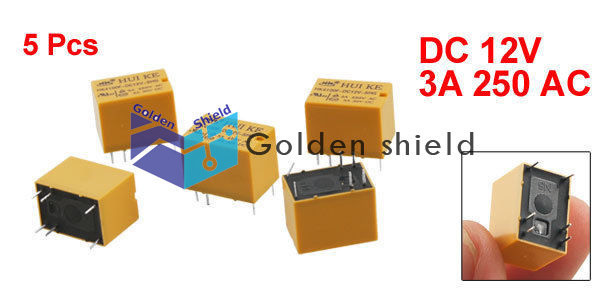 5 Pcs HK4100F-12VDC-SHG SPDT 6 Pin PCB General Purpose Power Relay # | eBay