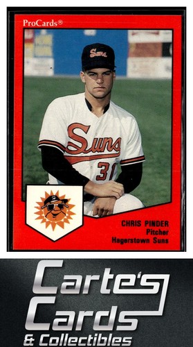 Chris Pinder 1989 ProCards Minor League Team Sets #268 Hagerstown Suns ...