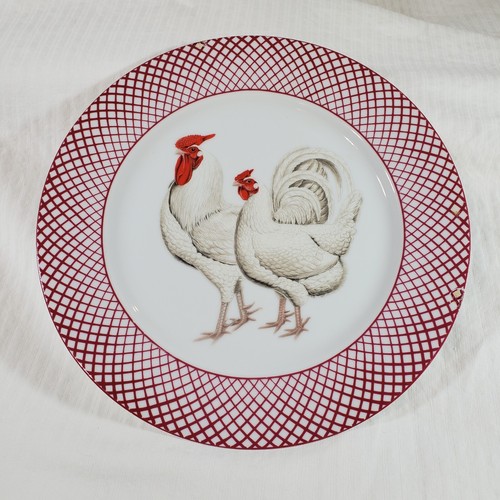 Haldon Group Devonshire 10 3/8” Dinner Plate: Roosters Hens Chickens ...